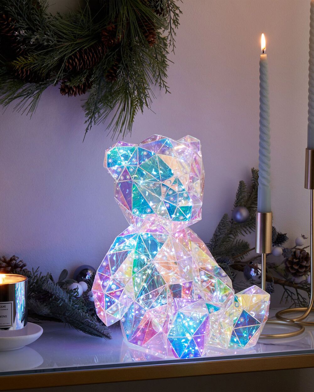 LED Decoration Teddy Bear RIGEL with App Multicolour | Beliani.co.uk