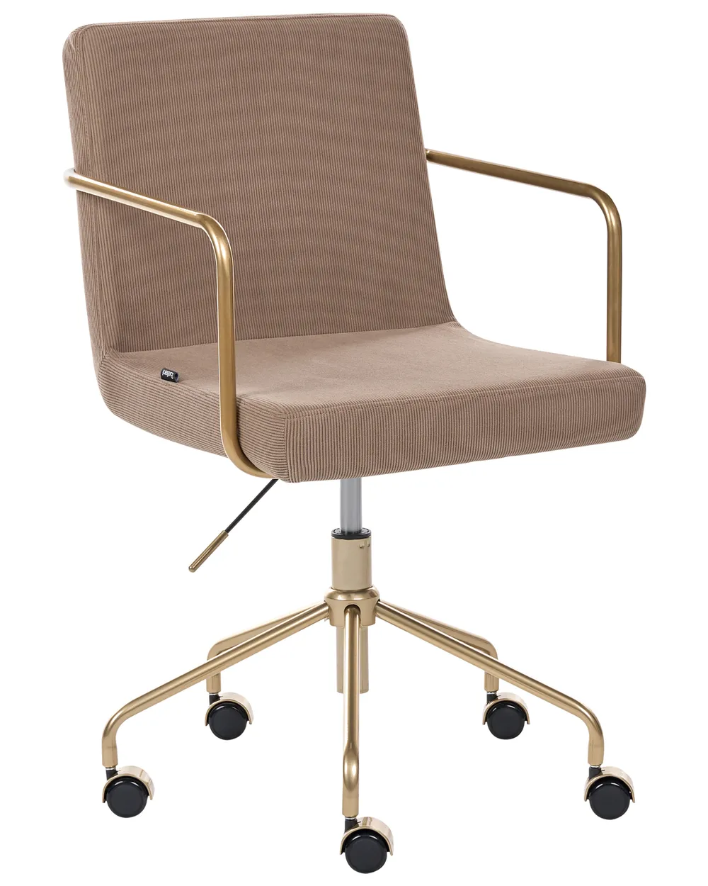 Sedia da ufficio TRINITY Velluto a coste Marrone chiaro | Beliani.it