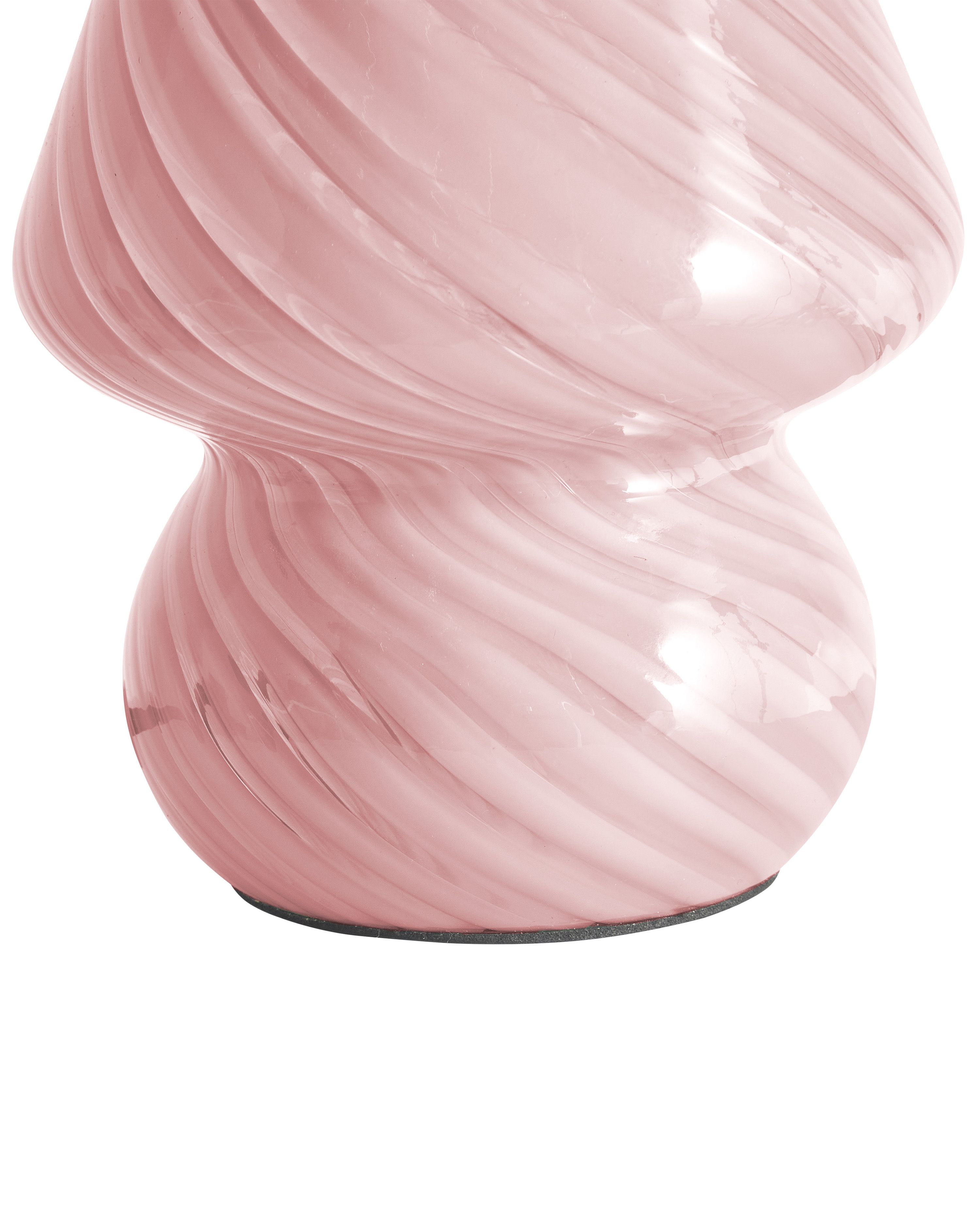 Glass Table Lamp Pink LOBO | Beliani.co.uk