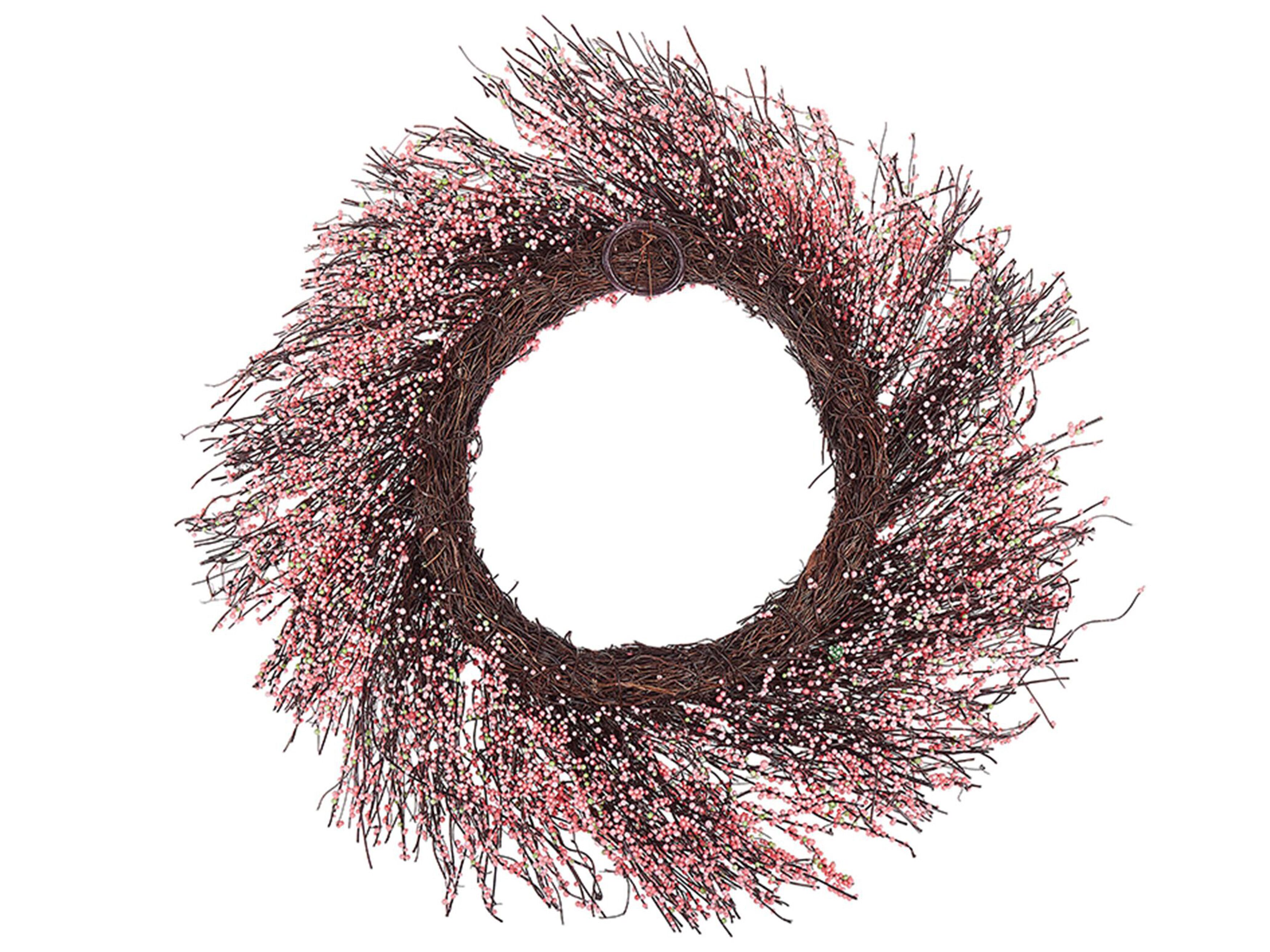 Dekorativ krans ø 50 cm rosa GALLETAS | Beliani.no