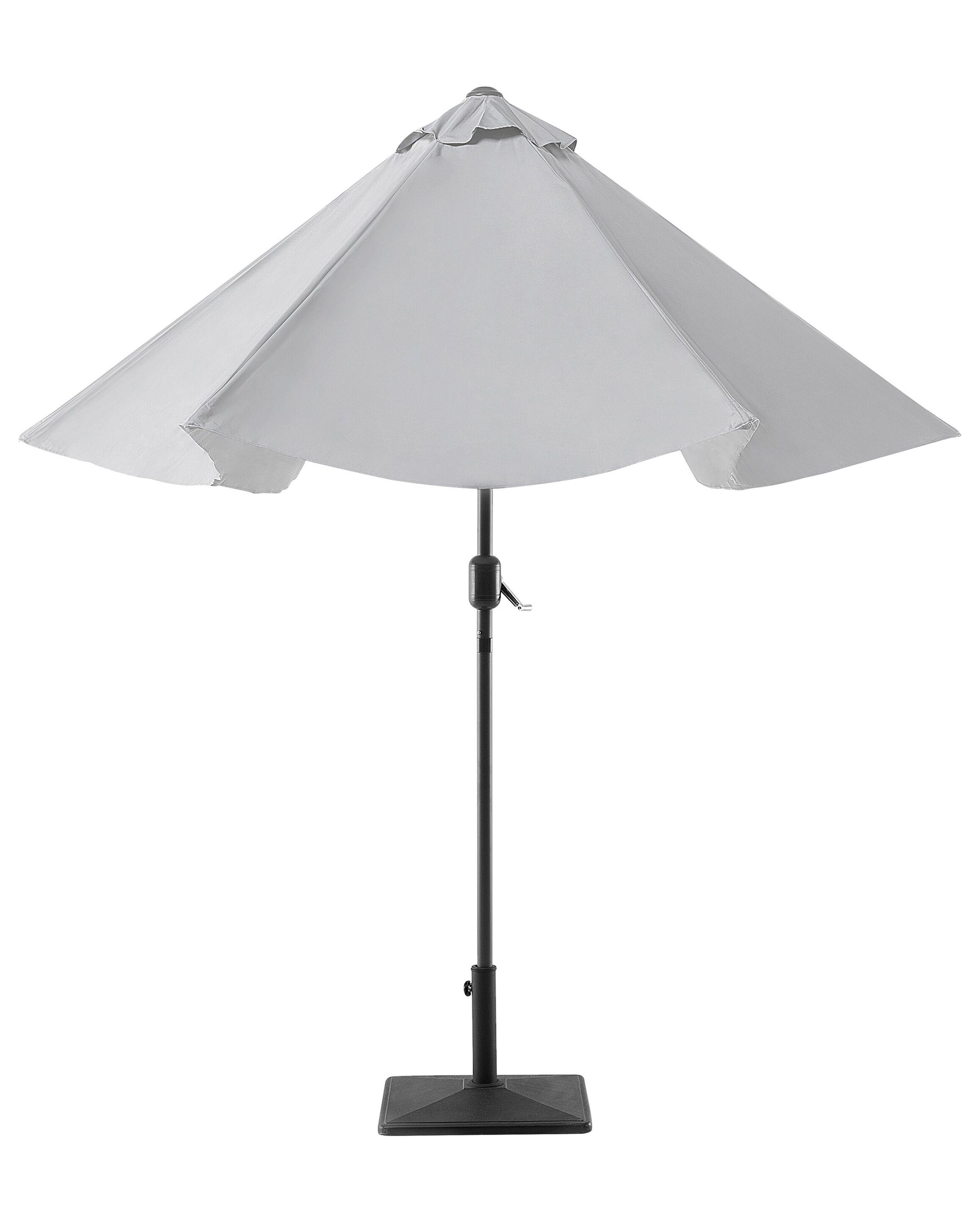 Market Parasol 270 cm VARESE Light Grey | Beliani.co.uk