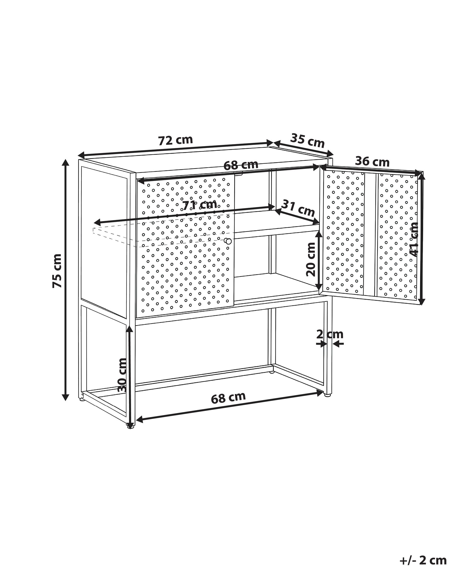 Storage Unit RAKAIA Metal Black | Beliani.co.uk