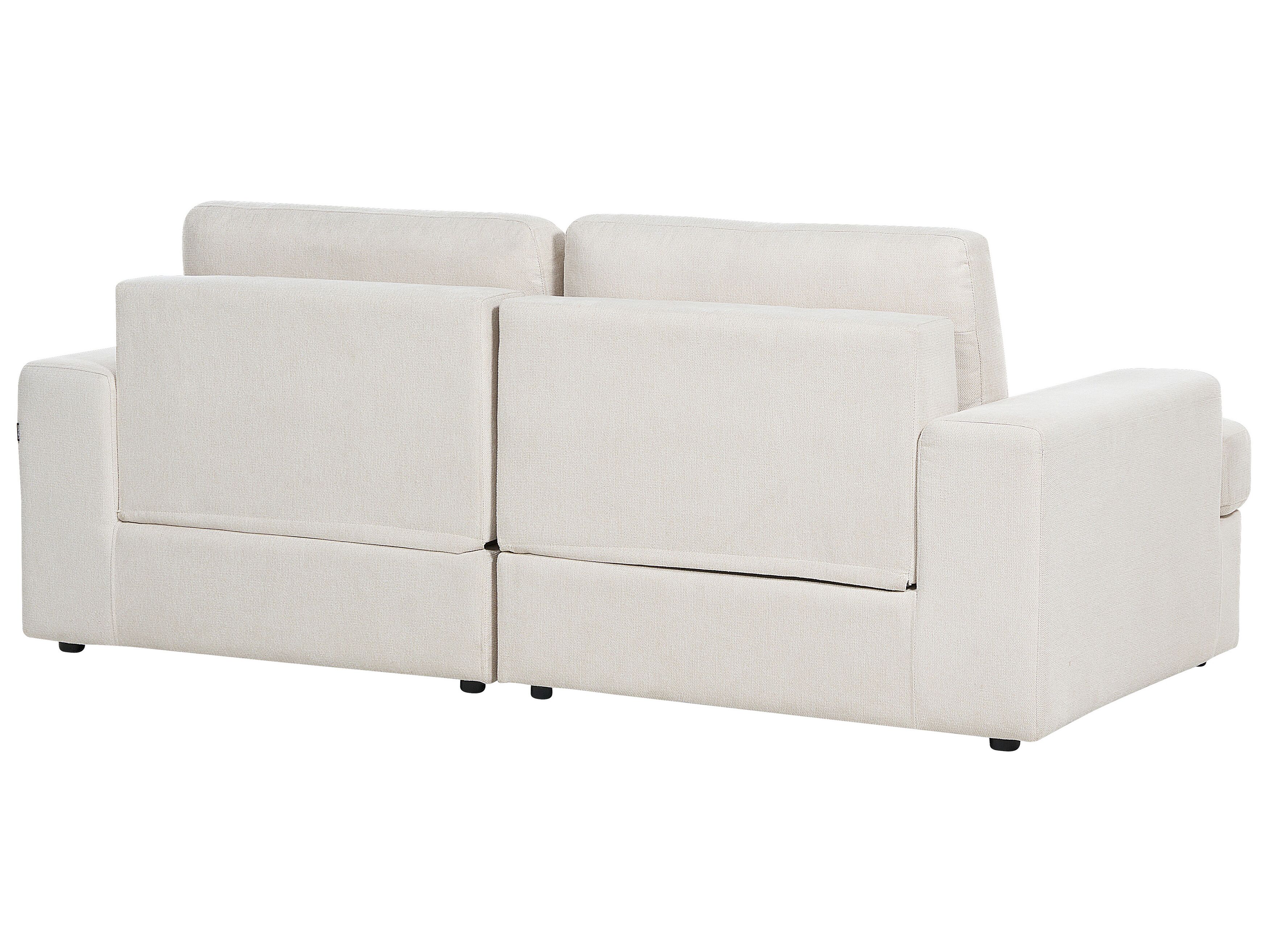 Sofa 3-Sitzer ALLA Stoff Hellbeige | Beliani.at