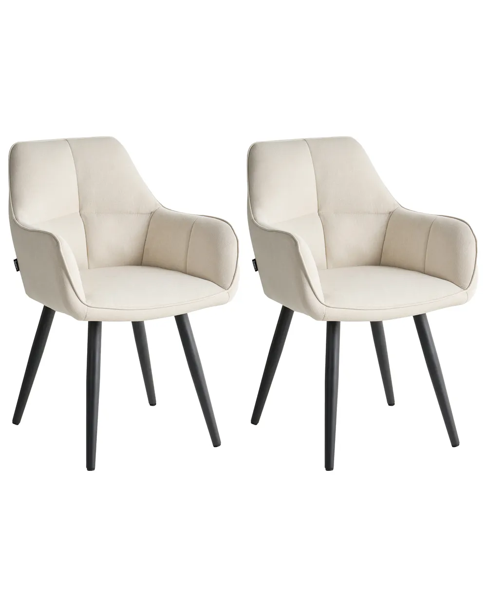 Set de 2 scaune dining TIRANO In sintetic Bej deschis | Beliani.ro