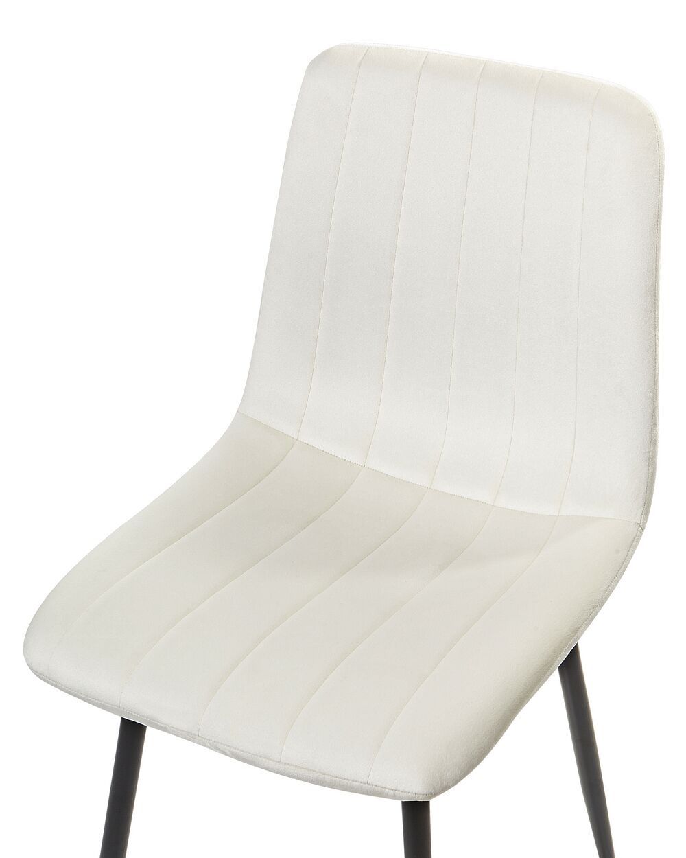 Set med 4 matstolar KALISPELL Sammet Off-white | Beliani.se