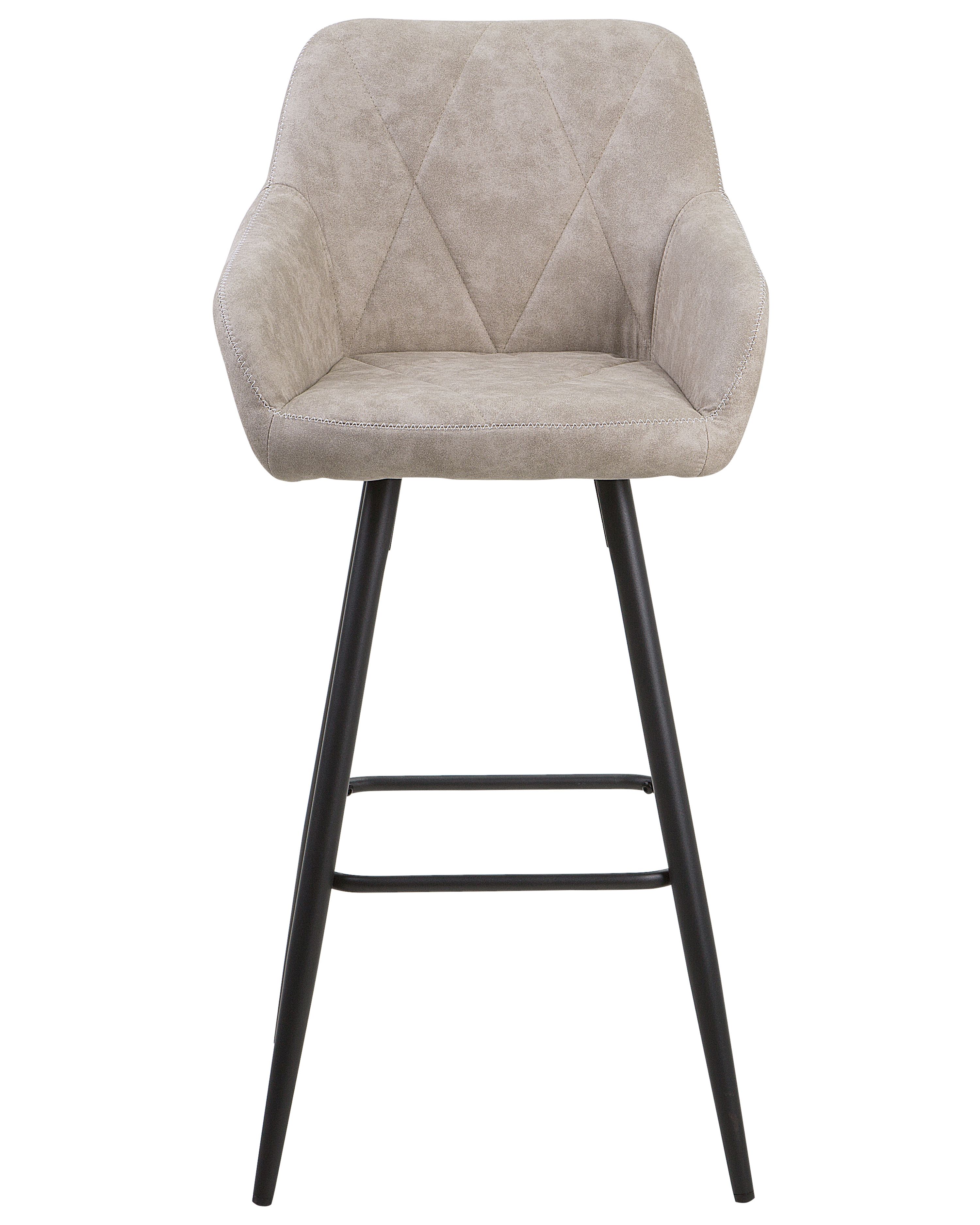 Barhocker 2er Set Stoff Beige DARIEN | Beliani.de