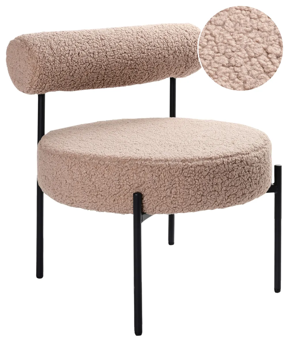 Fotel ALPHA Boucle Biały | Beliani.pl