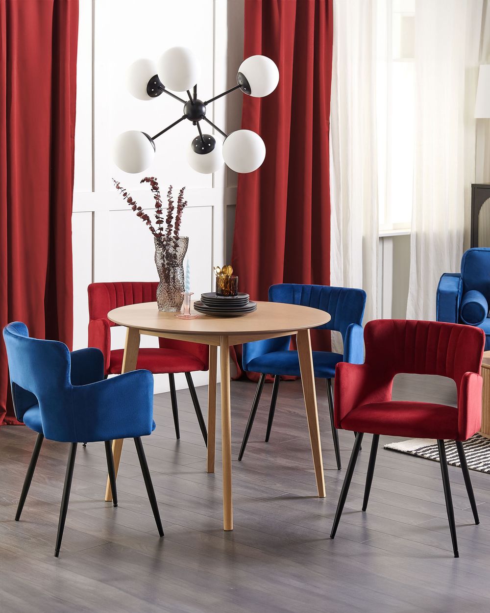 Dining Table SHERIDAN Natural Ash Wood 180 cm 100 cm | Beliani.at