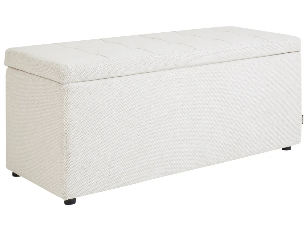 Storage Ottoman OREM Fabric Off-White | Beliani.co.uk
