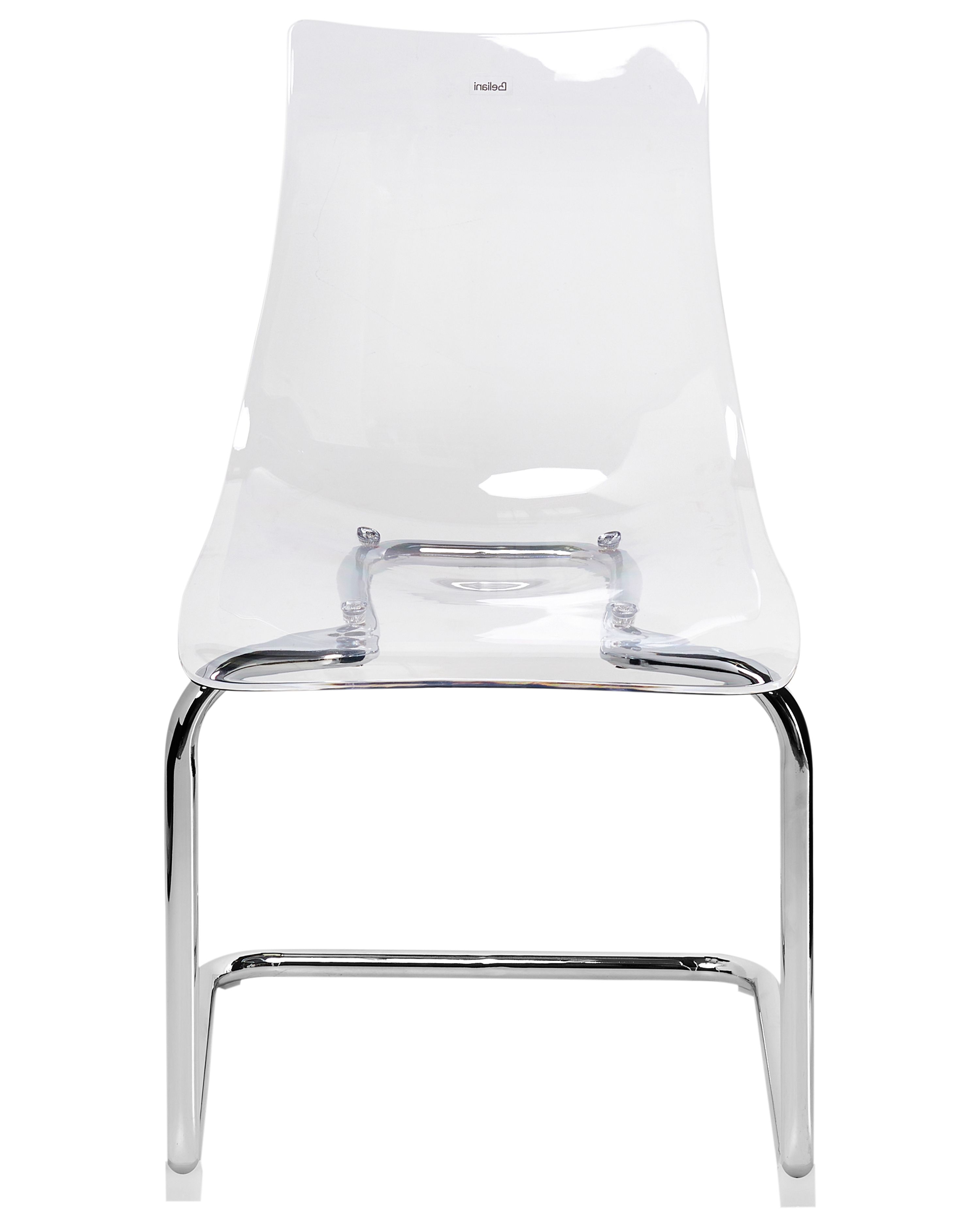 Conjunto de 2 cadeiras de jantar MARSHALL Transparente | Beliani.pt