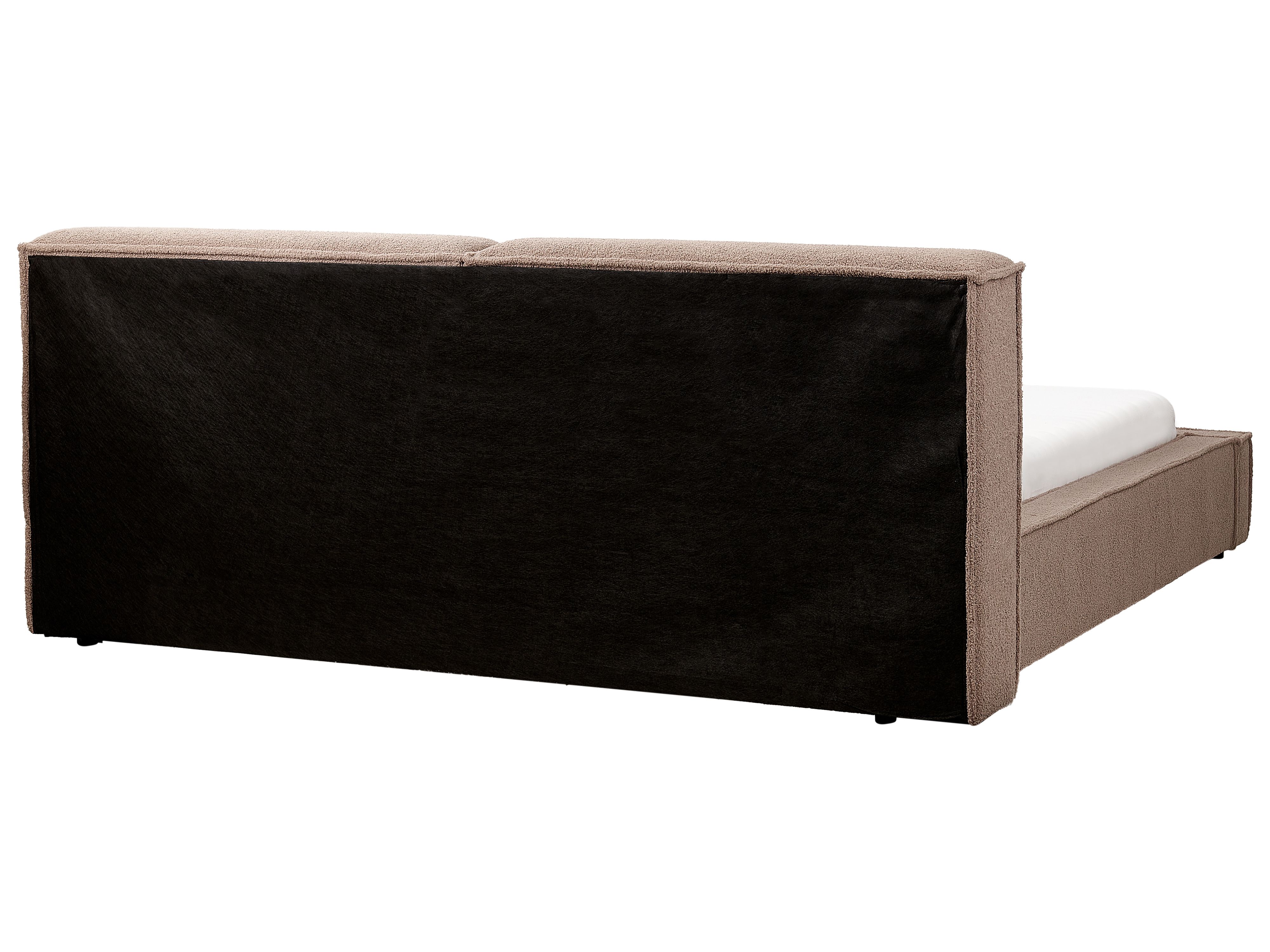 Łóżko Boucle LINARDS 180 x 200 cm Brązowy | Beliani.pl