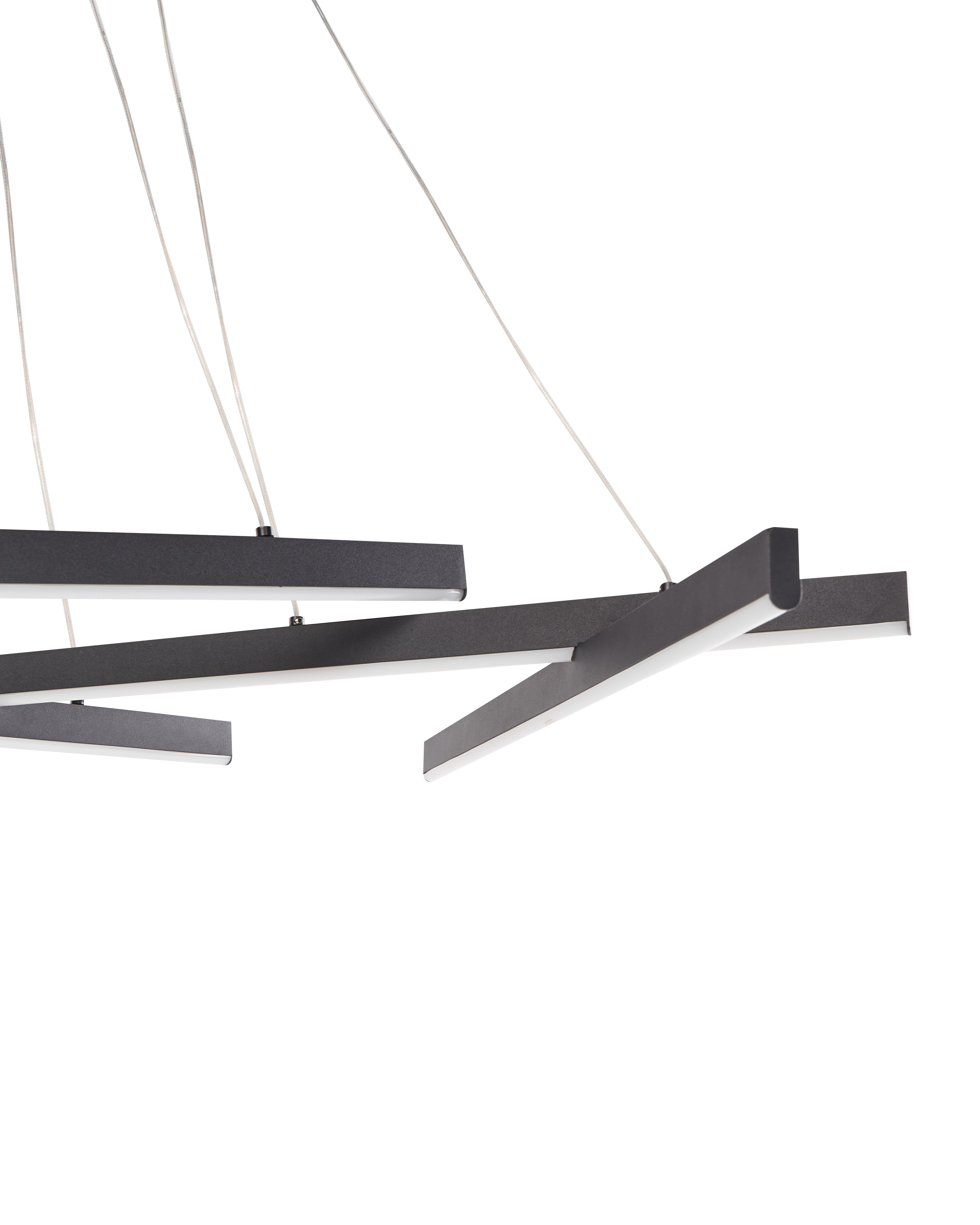LED Pendant Lamp KANDRA with Dimmer Metal Black | Beliani.co.uk