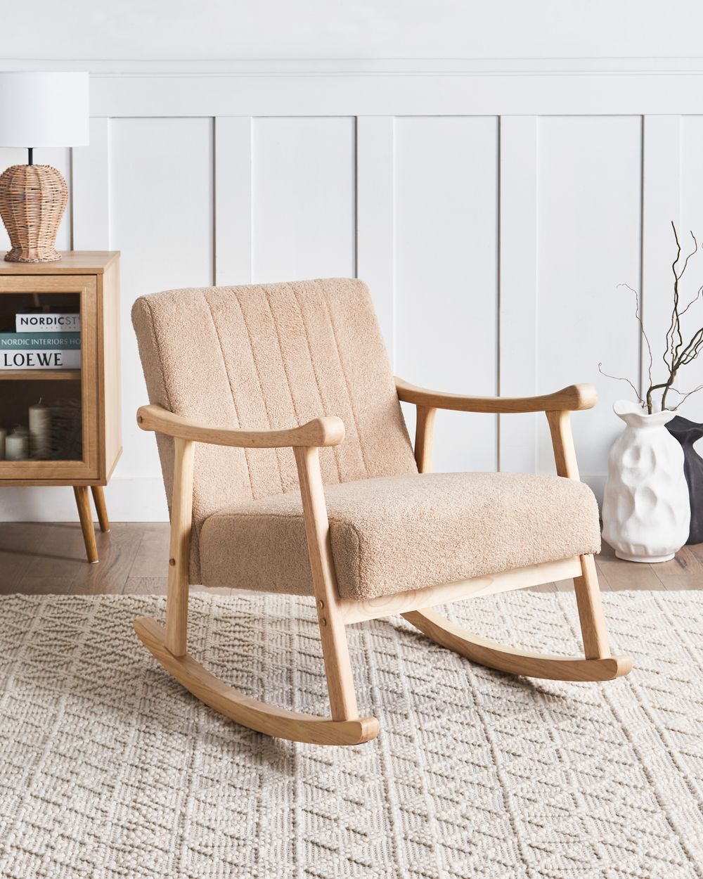 Keinutuoli WESTON kangas Vaaleanbeige | Beliani.fi