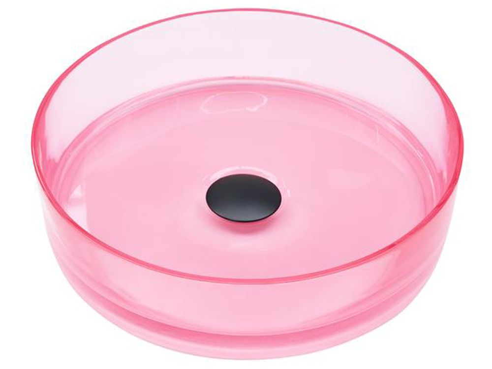 Countertop Basin TOLOSA ⌀ 360 mm Solid Surface Turquoise | Beliani.co.uk