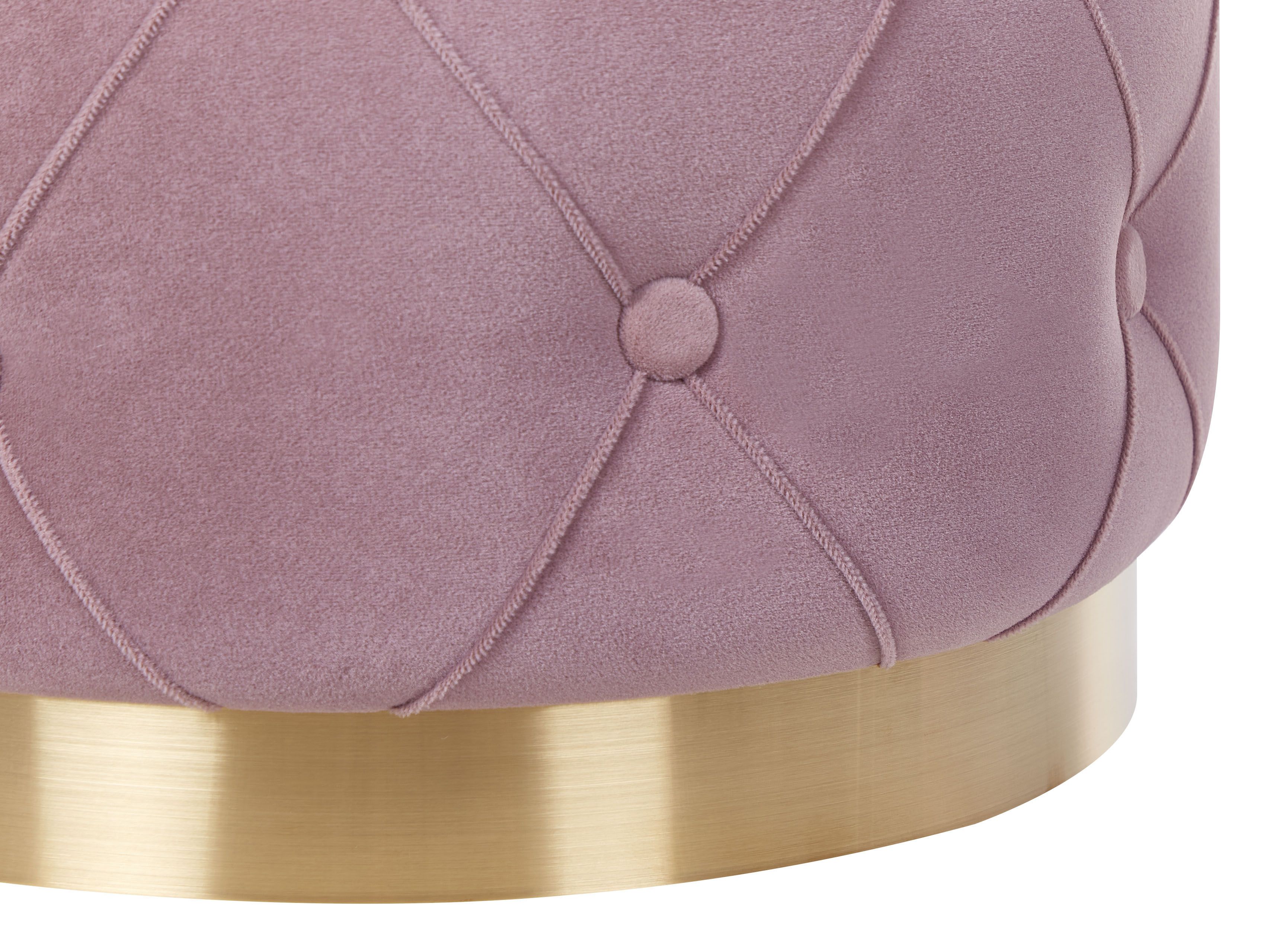 Pouf mit Stauraum Samtstoff rosa 2er Set PUEBLO | Beliani.ch