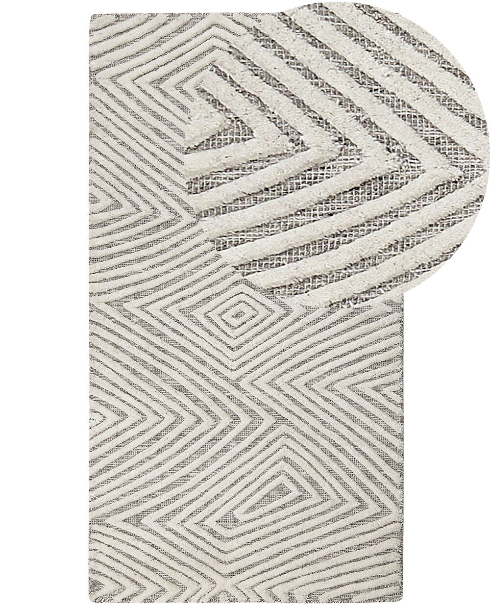 Pouffe TIFELT Beige 50 cm 50 cm 20 cm | Beliani.co.uk