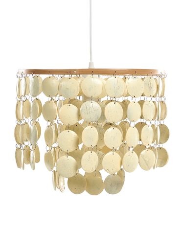 Chandelier PARANGI Coconut Shell Light Beige | Beliani.co.uk