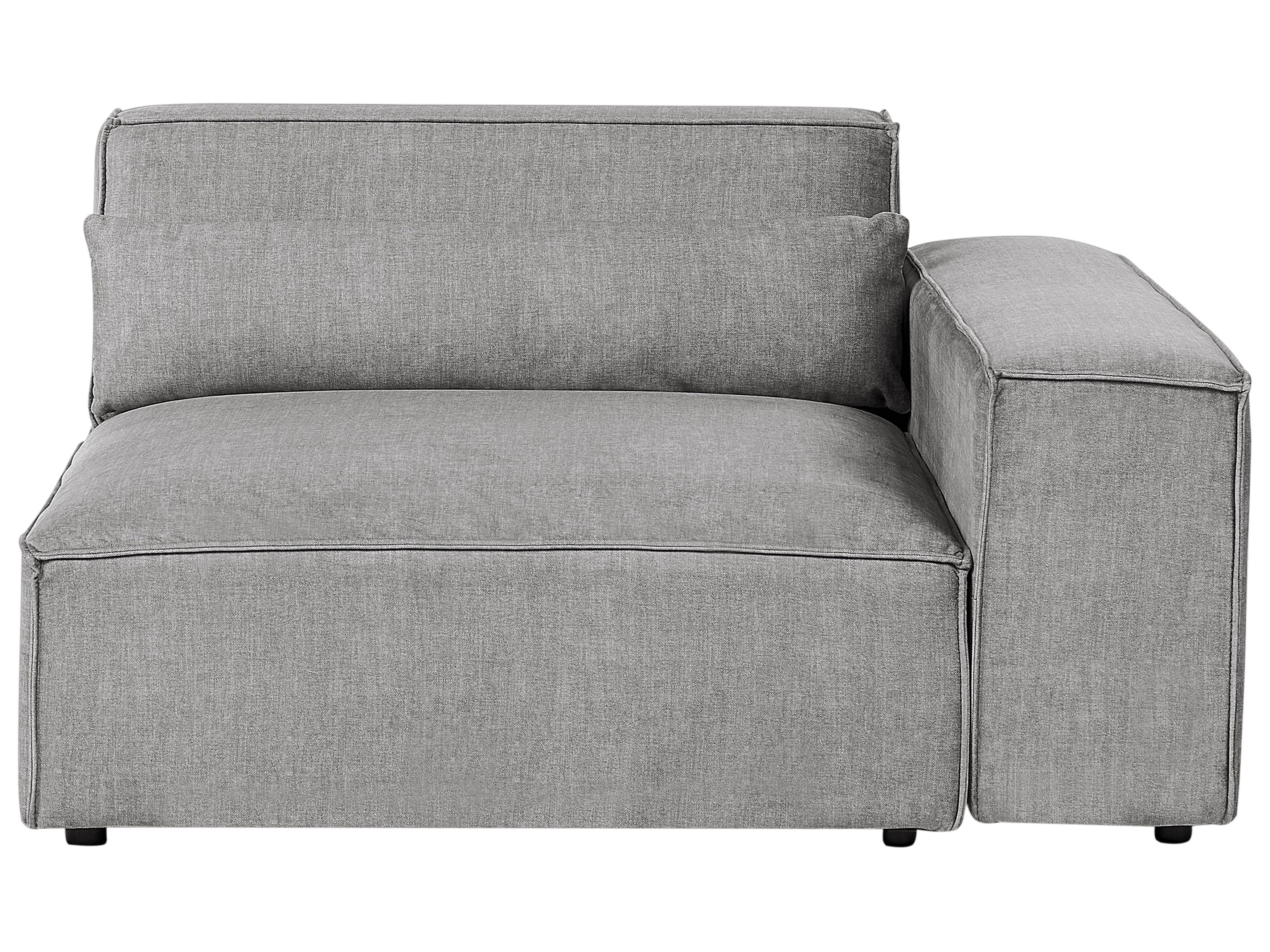 Modular Corner Sofa 2 Seater HELLNAR Fabric Grey Right Hand | Beliani.co.uk