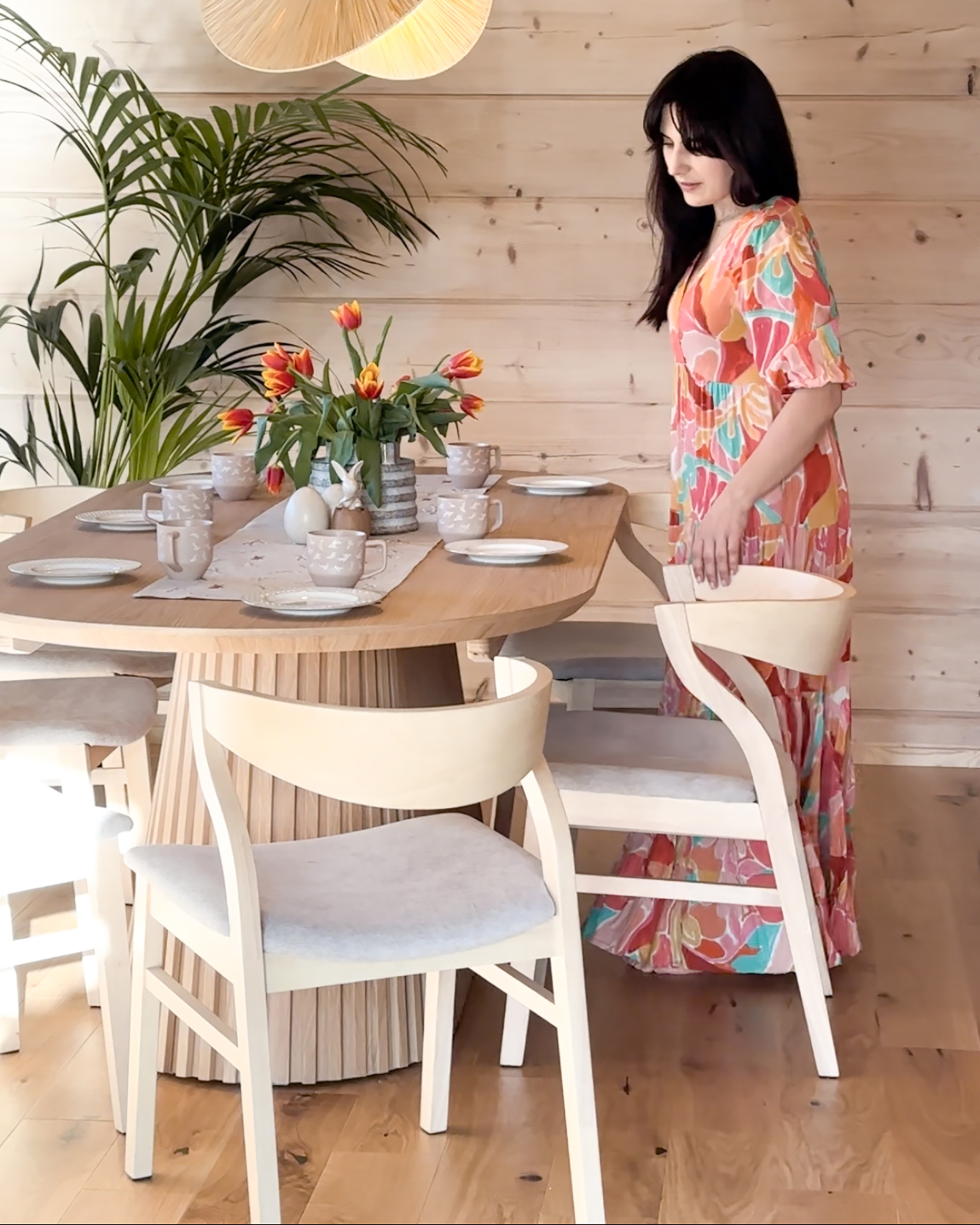 Esszimmerstuhl Heller Holzfarbton Beige 2er Set Maroa Belianich