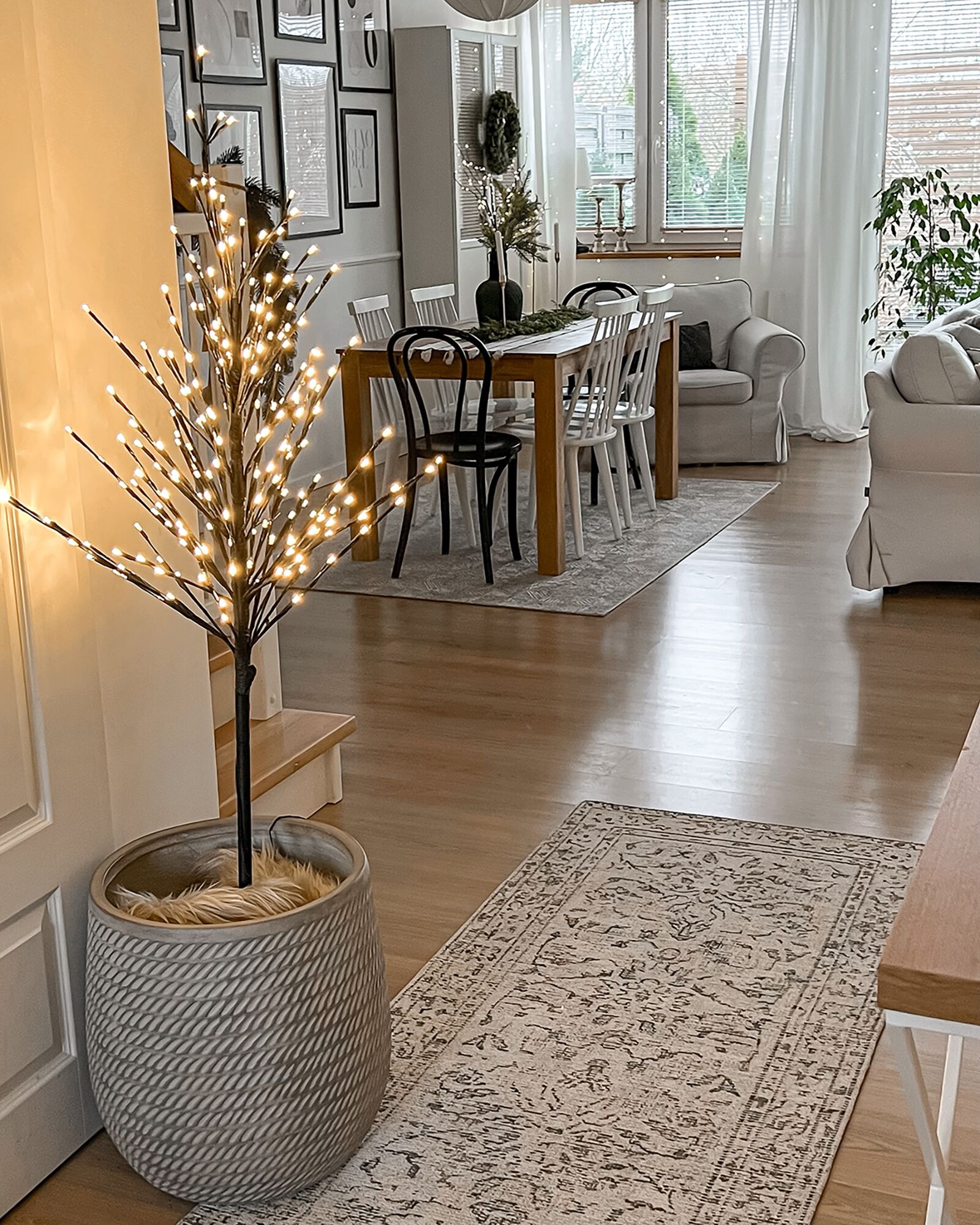 Outdoor Decoration LED IKOLA Christmas tree 150 cm Black | Beliani.co.uk