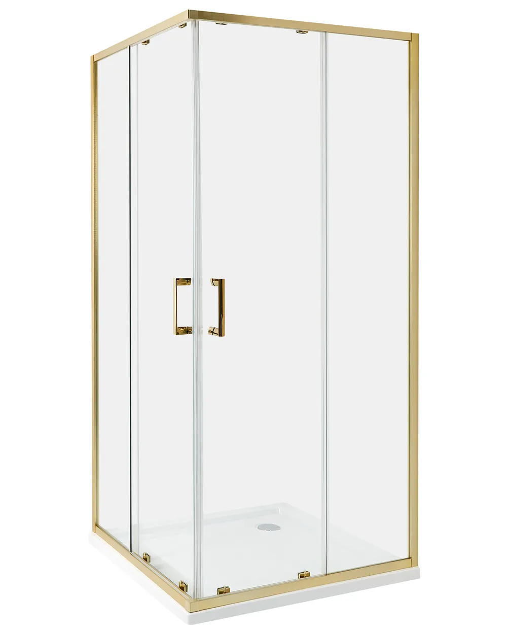 Cabine de duche TELA 90 x 90 x 185 cm Dourado | Beliani.pt