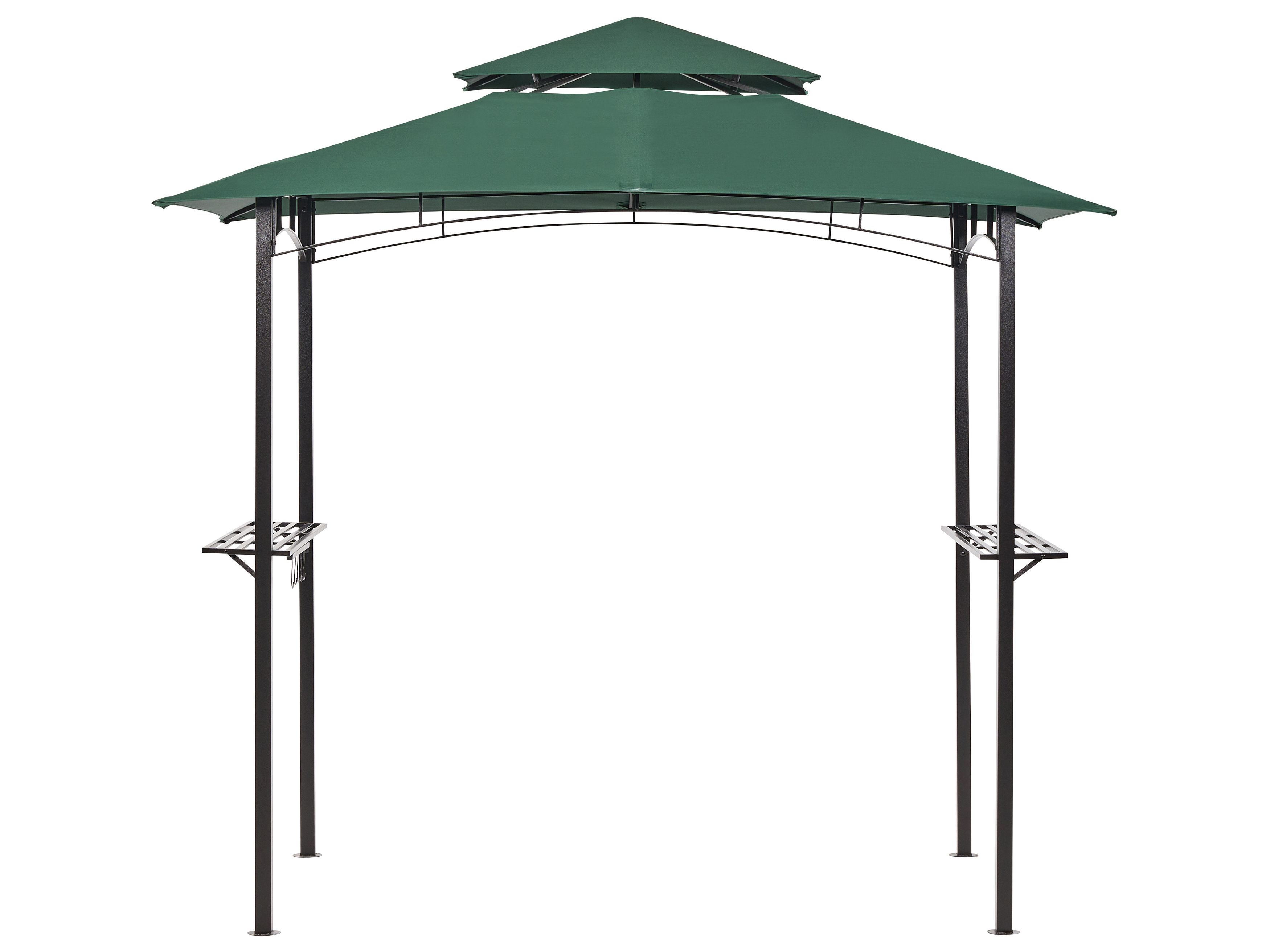 Gazebo NARO Metal 240 cm 148 cm Dark Green | Beliani.co.uk