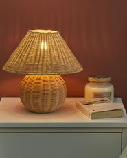 Lampe à poser CINDER Rotin Naturel | Beliani.fr