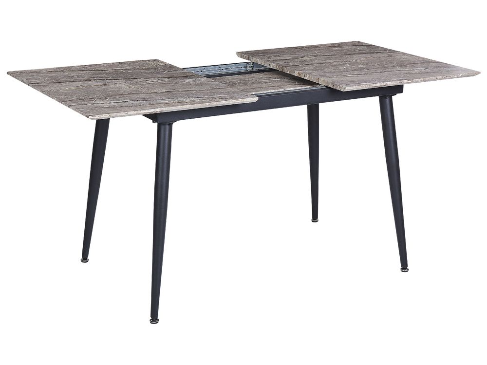 Extending Dining Table EFTALIA Grey 120 150 cm 80 cm Beliani