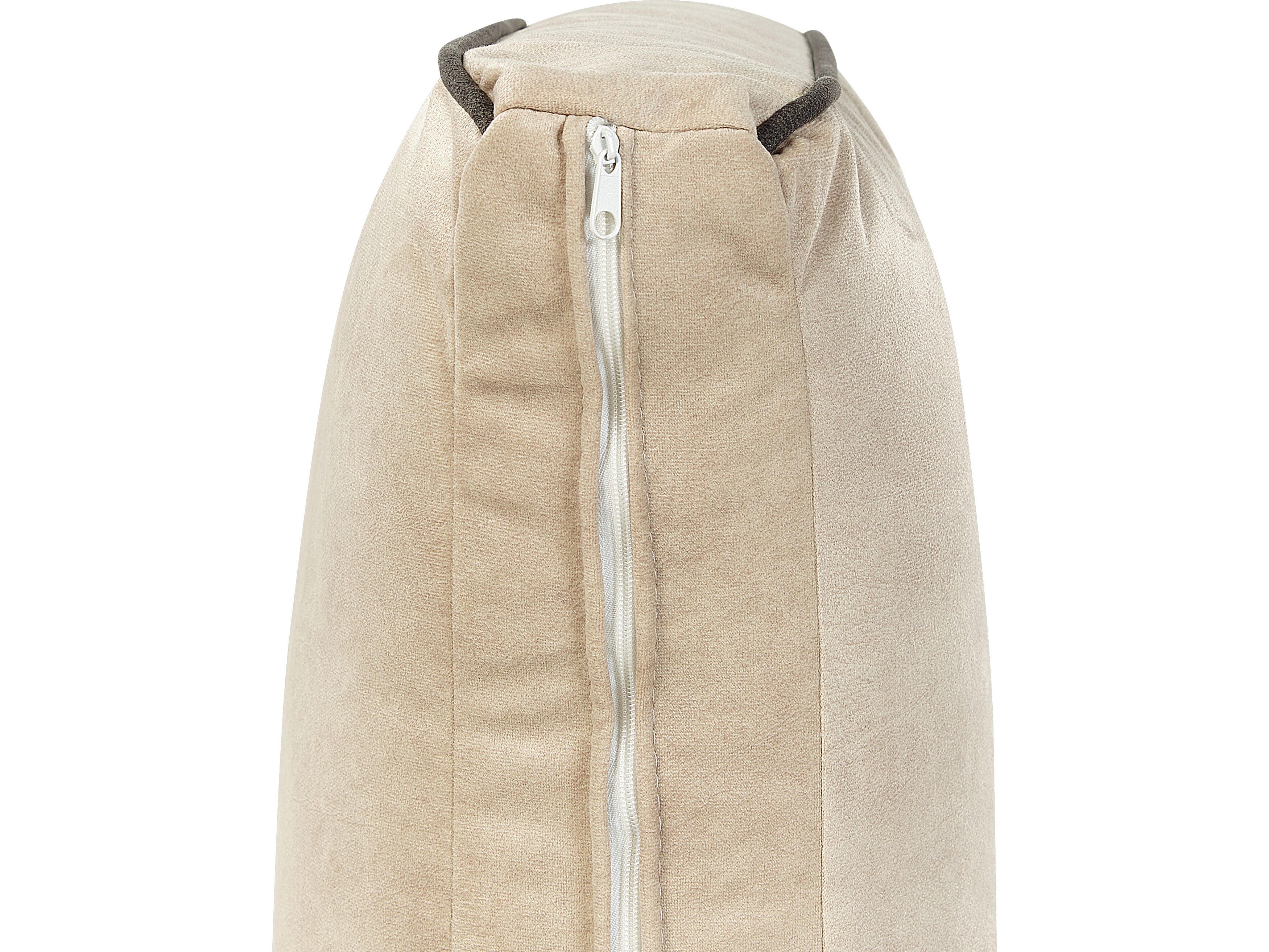 Corner Sofa ALTAN Velvet Beige 3 Seater Right Hand | Beliani.co.uk