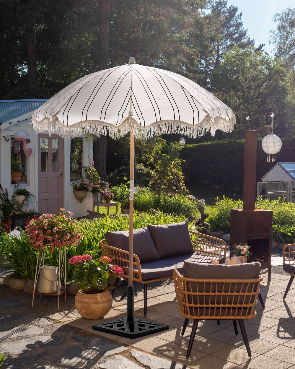 Liggestol PORTOFINO Metal Sort | Beliani.dk