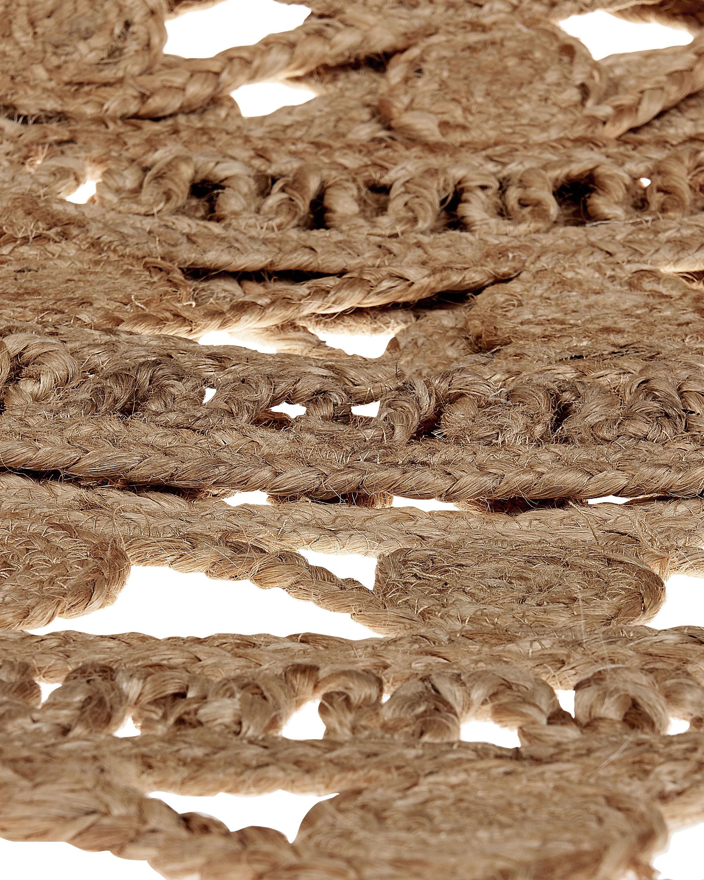 Round Jute Area Rug ⌀ 140 cm Beige KERER | Beliani.co.uk
