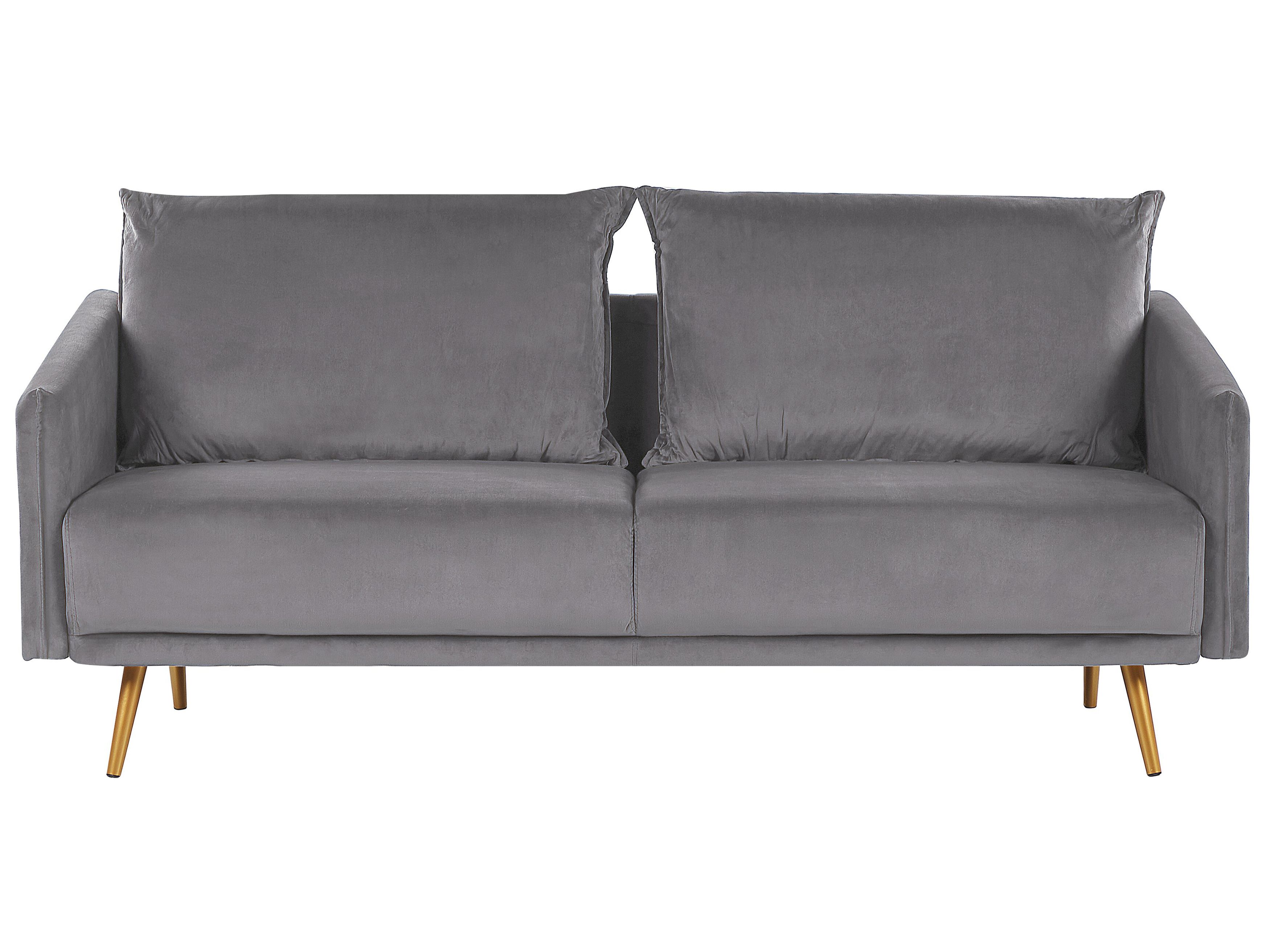 Living Room Set MAURA Velvet Grey 5 Seater | Beliani.co.uk