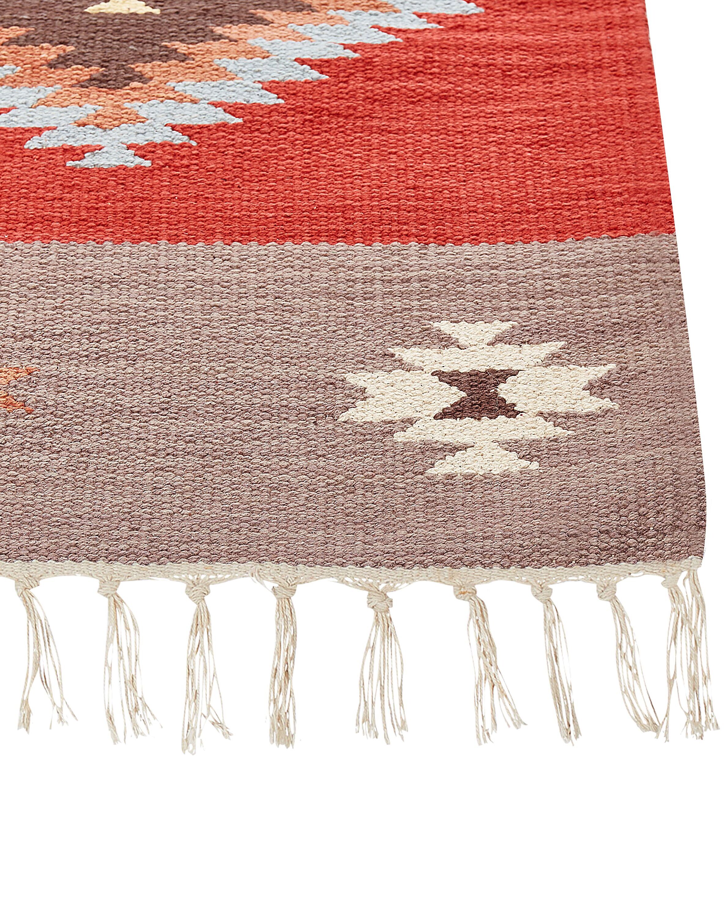 Tapis LORUT Multicolore 80 x 150 cm Coton Kilim | Beliani.fr