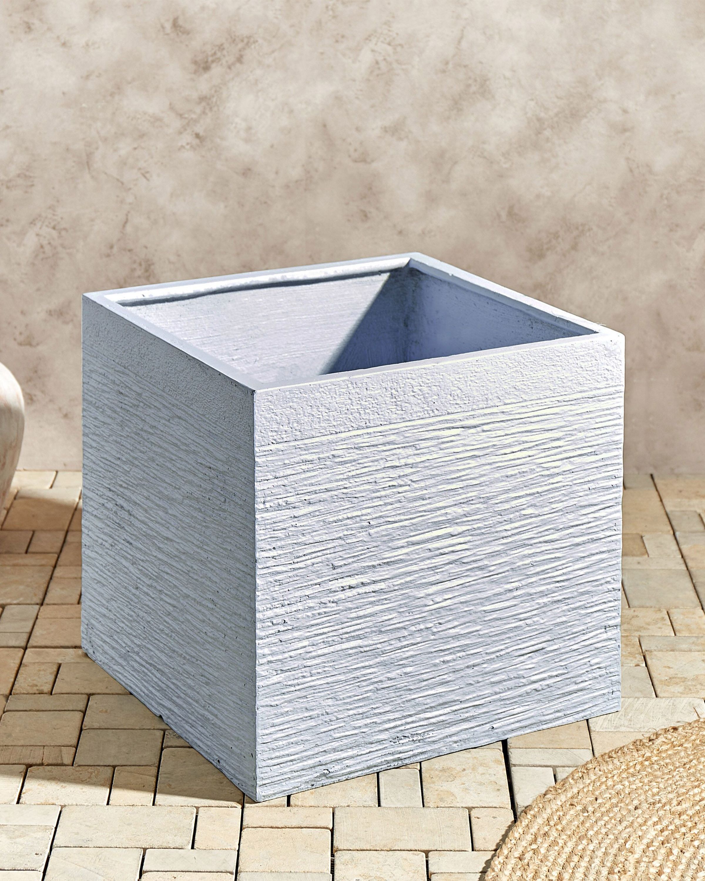Plant Pot PAROS Ceramic 50 cm White | Beliani.co.uk