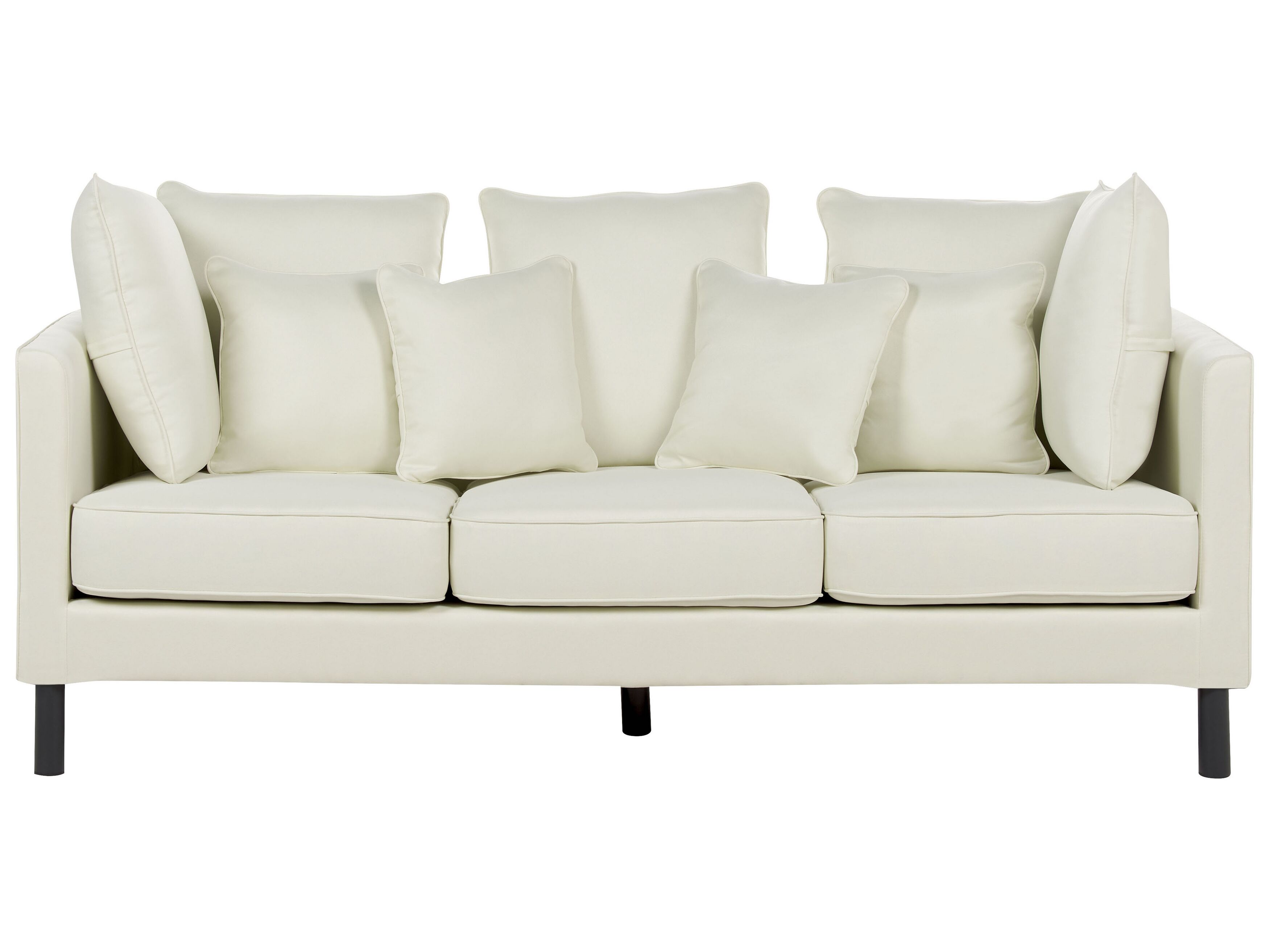 Sofa 3 Seater FENSTAD Fabric Off-White | Beliani.co.uk