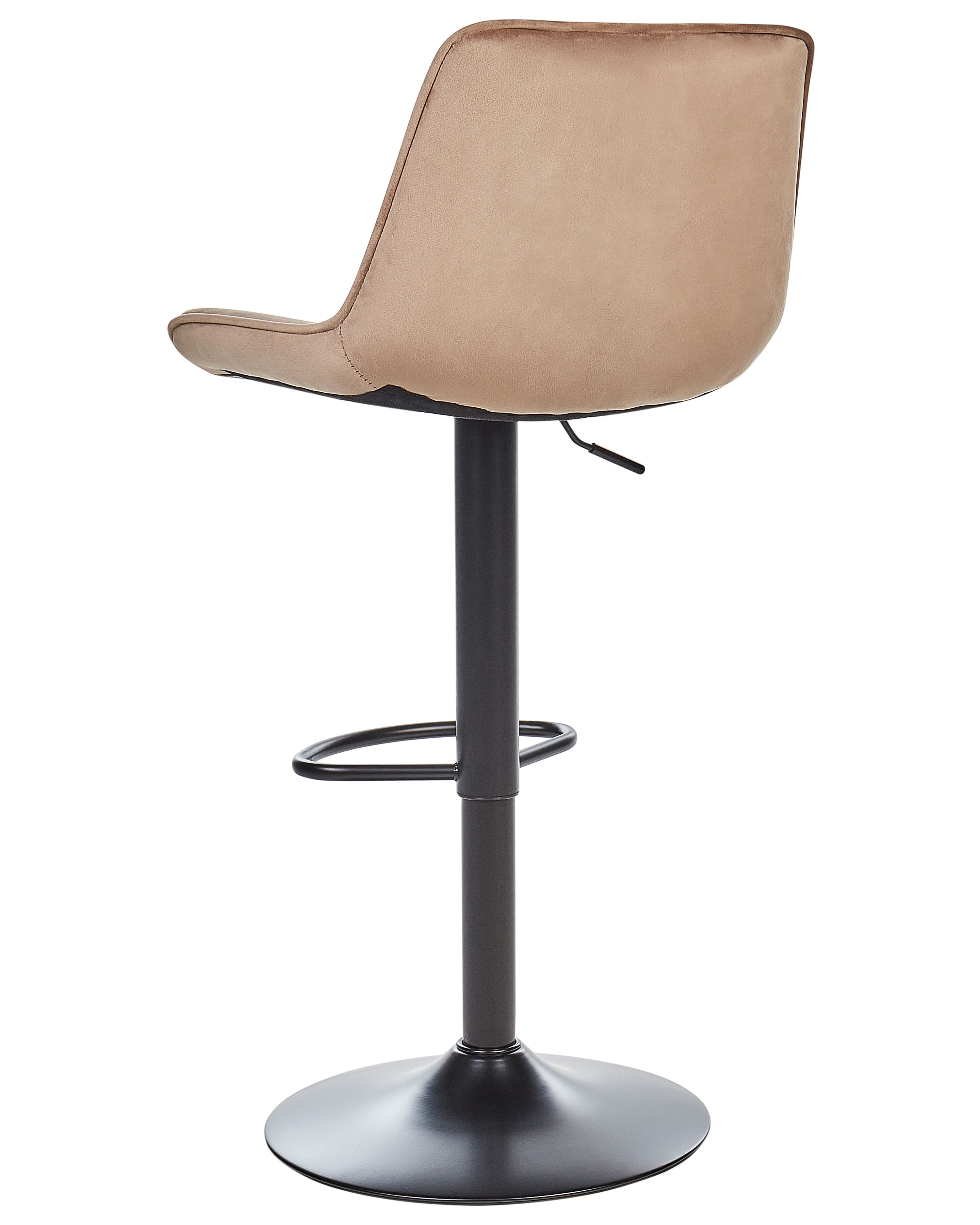 Set med 2 barstolar DUBROVNIK Sammet Vridbar Ljusbrun | Beliani.se