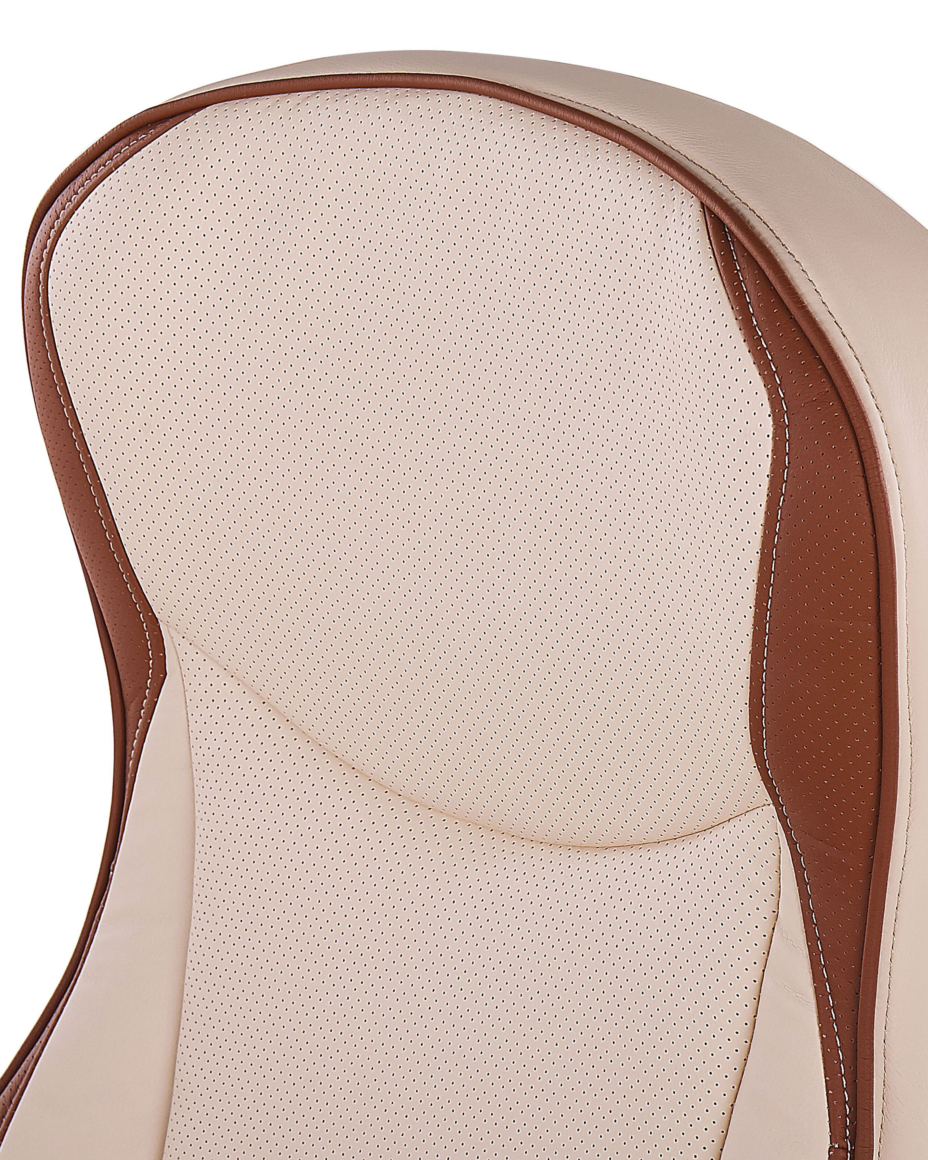 Executive Chair Swivel FELICITY Faux Leather Beige | Beliani.co.uk