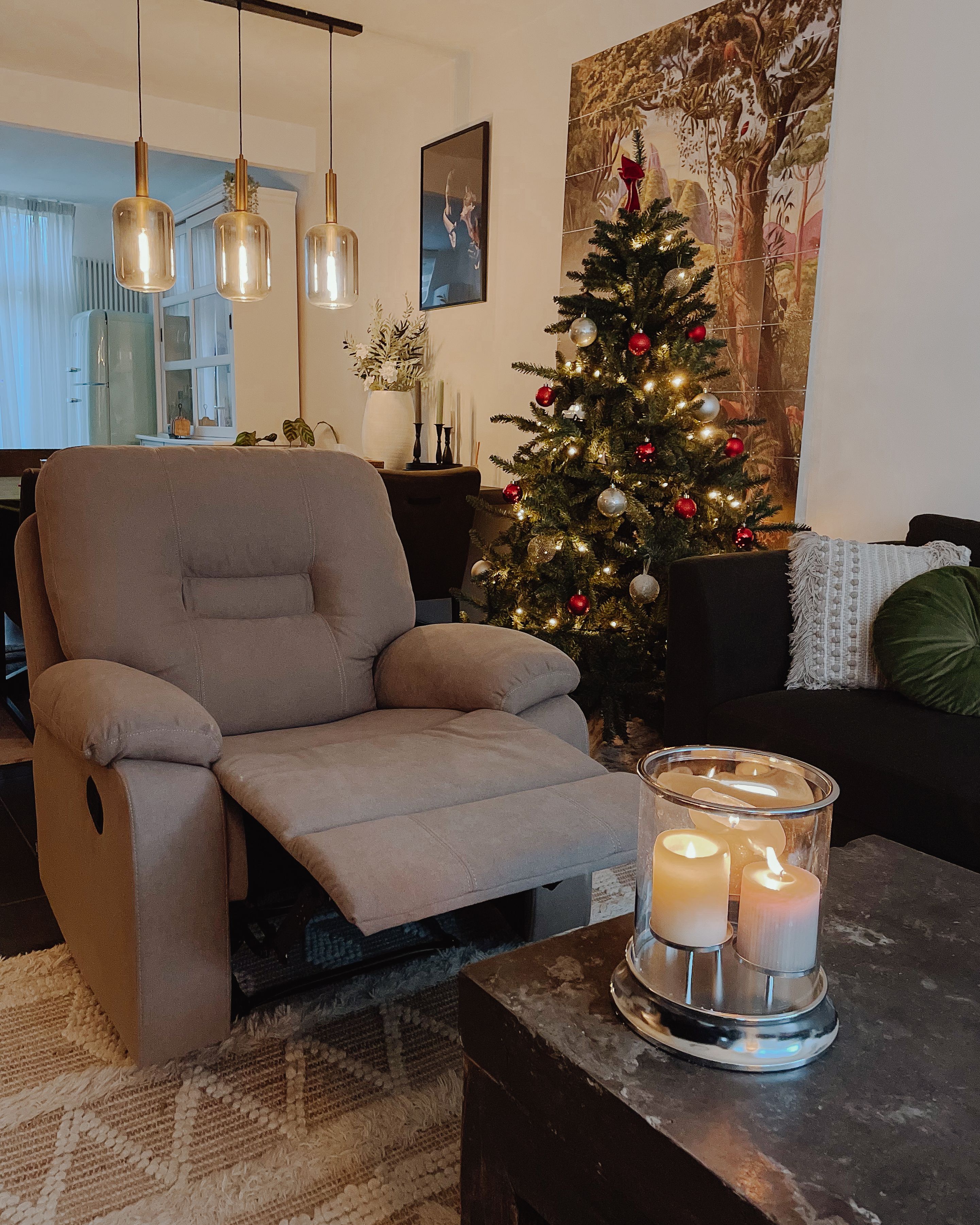 Recliner stol BERGEN Inkl. fodstøtte Brungrå | Beliani.dk