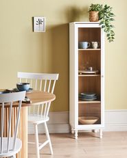Armoire à vitrine 40 cm blanche TINGLEDALE | Beliani.fr