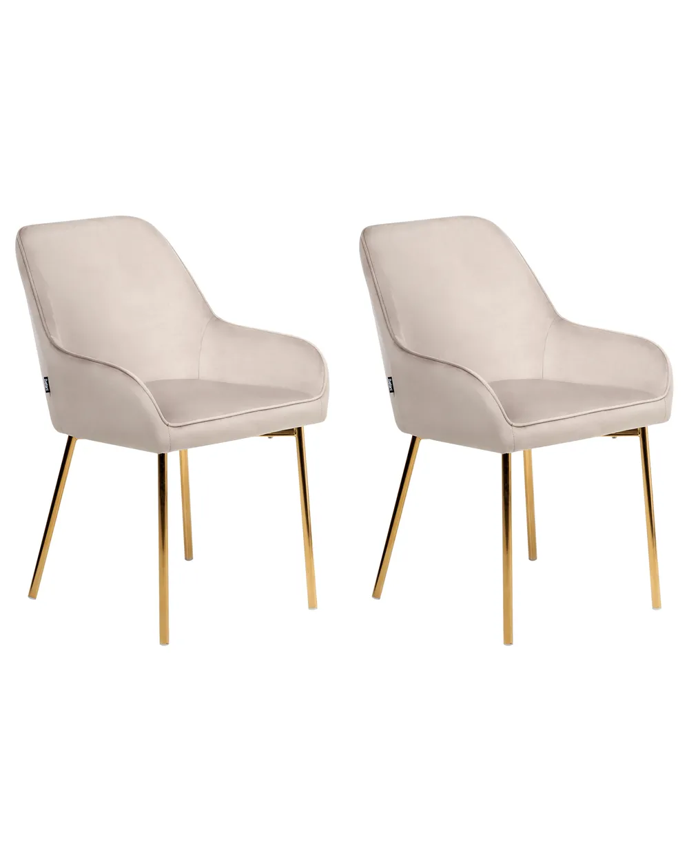 Set of 2 Dining Chairs LOVERNA Corduroy Grey | Beliani.co.uk