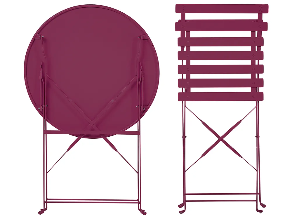 maroon bistro set