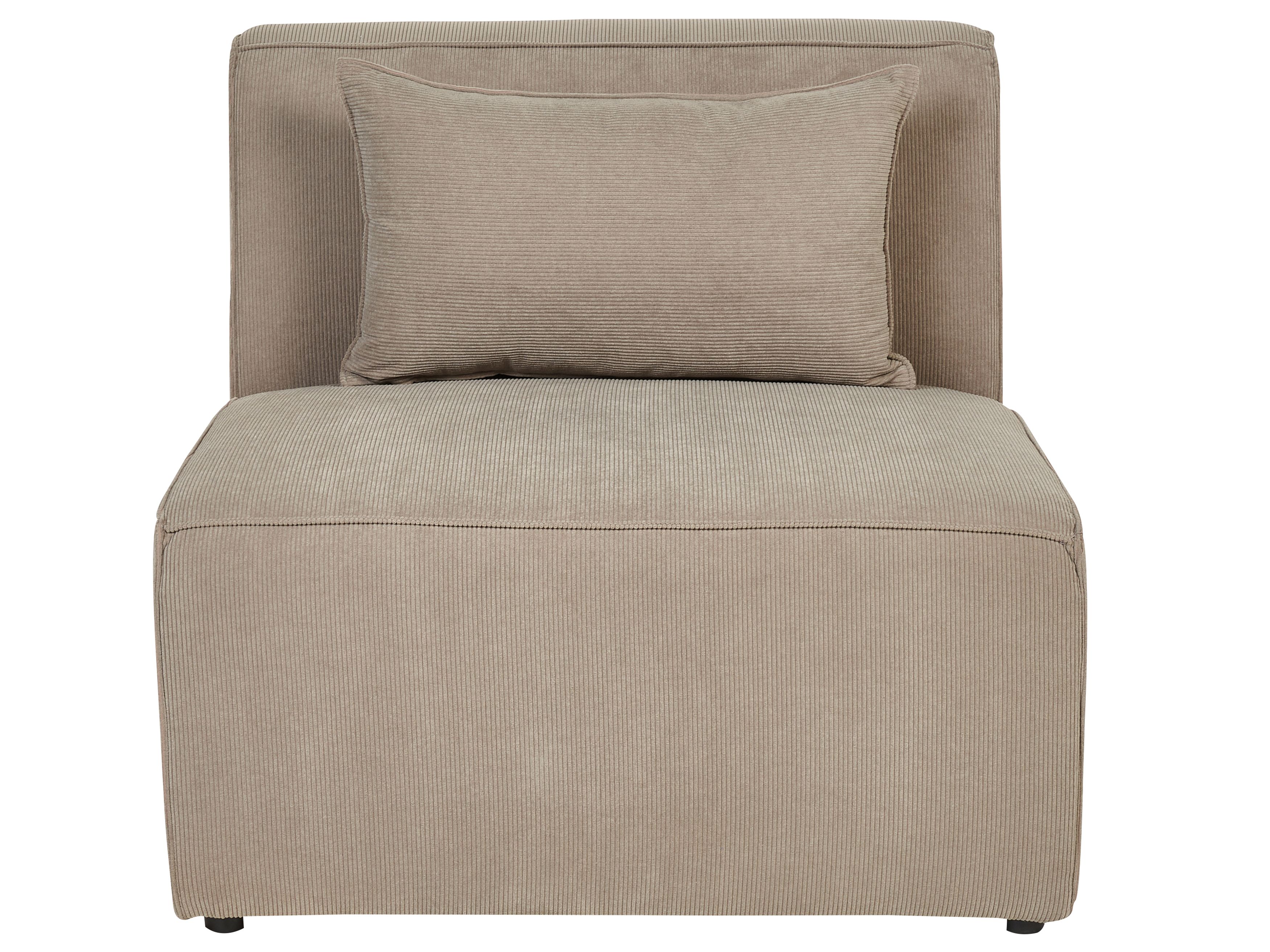 3 Seater Modular Jumbo Cord Sofa with Ottoman Taupe LEMVIG | Beliani.co.uk
