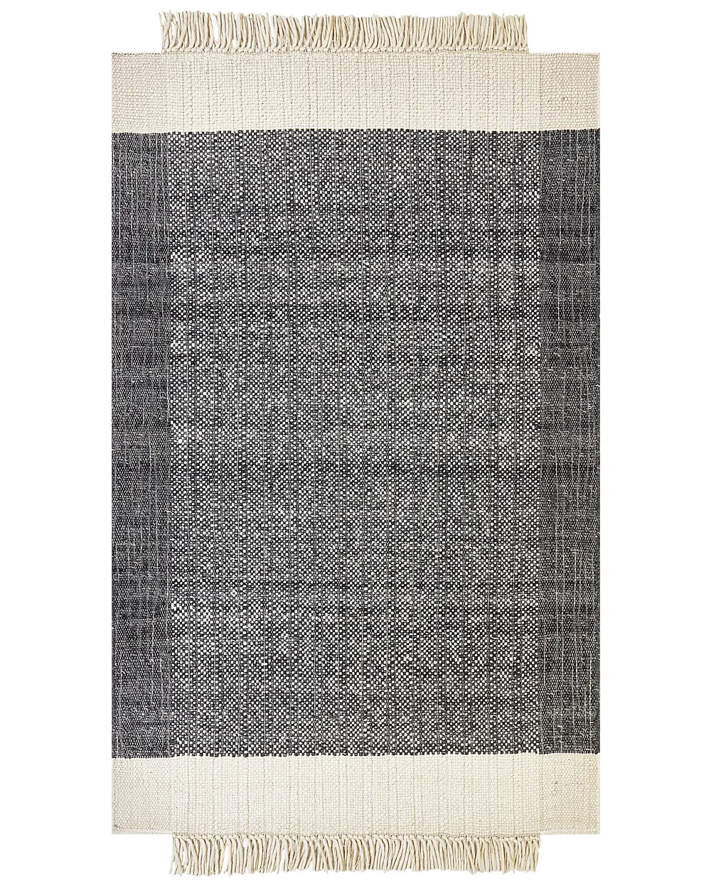 Matta ATLANTI Svart 80 x 150 cm Ull | Beliani.se