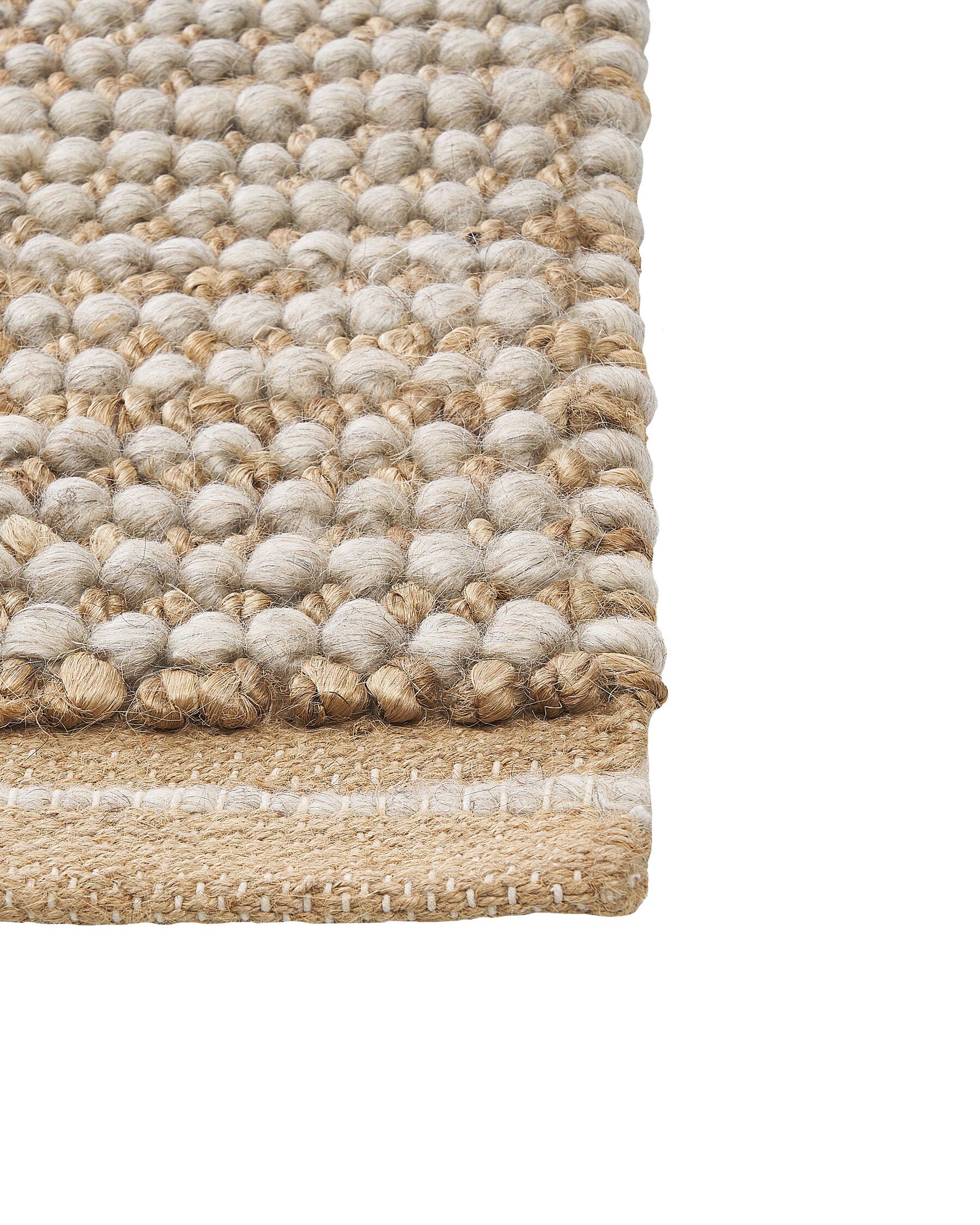 Teppich Wolle beige 80 x 150 cm Kurzflor BANOO | Beliani.de