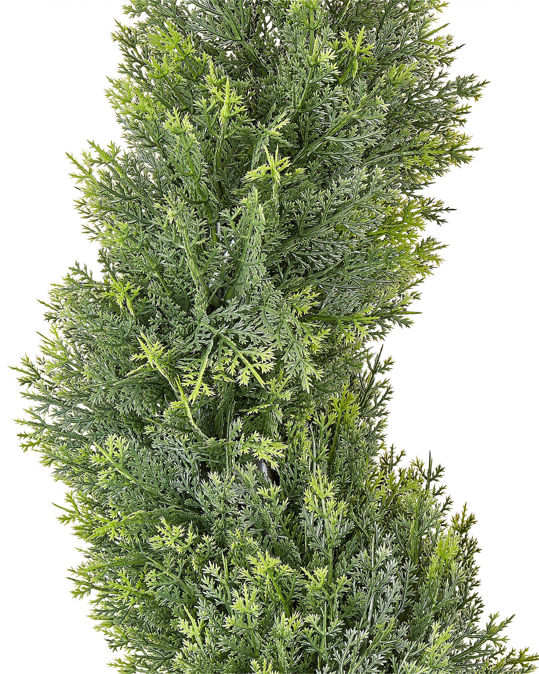 Artificial Plant CYPRESS SPIRAL TREE 126 cm Green | Beliani.co.uk