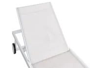 Sun Lounger with Cushion VERDELLO Reclining Metal Beige | Beliani.es