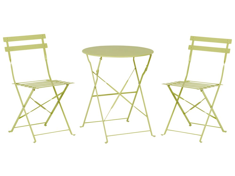 Bistro Set FIORI Metall Limettengrun Beliani