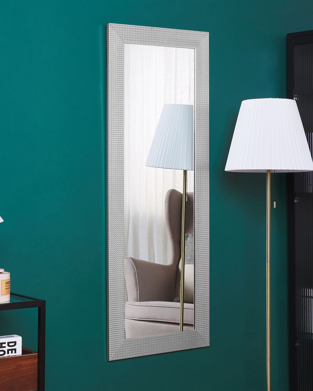 Wall Mirror BENON 50 cm 130 cm Off-White | Beliani.co.uk