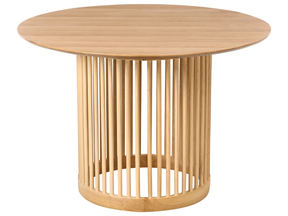 Dining Table BOYLE Light Oak 110 cm 110 cm | Beliani.co.uk