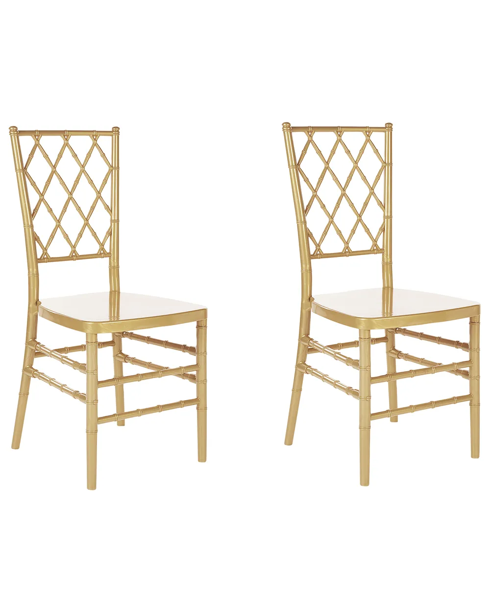 Set of 2 Dining Chairs AURORA Metal Gold | Beliani.co.uk